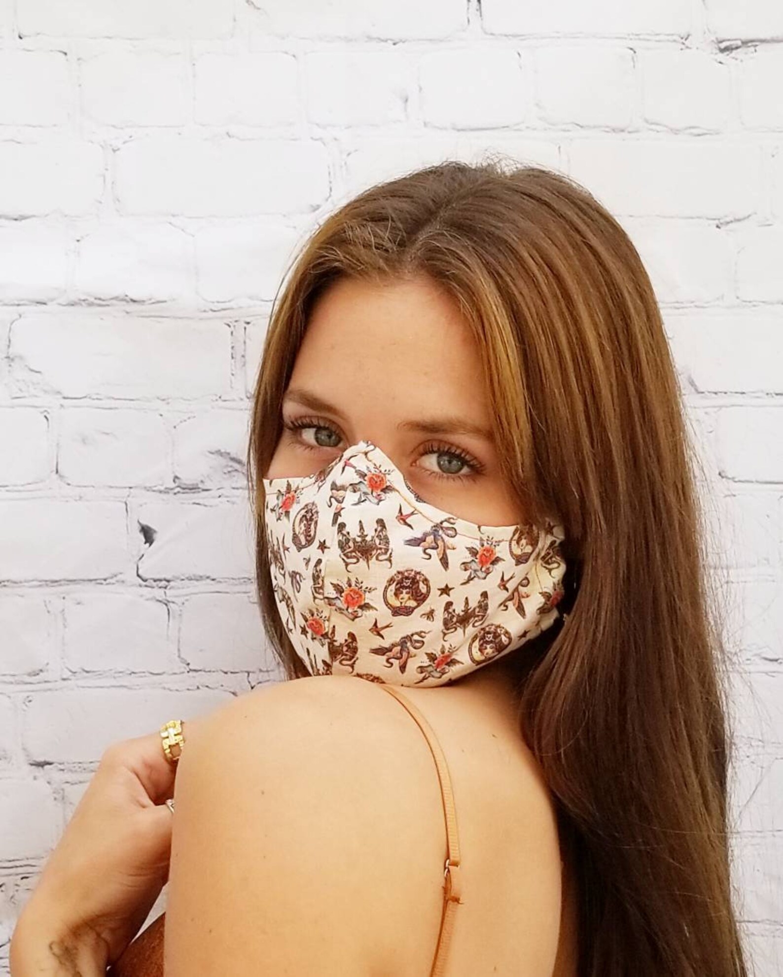 Tattoo Face Mask w/ filter Pocket and adjustable nose wire | Etsy