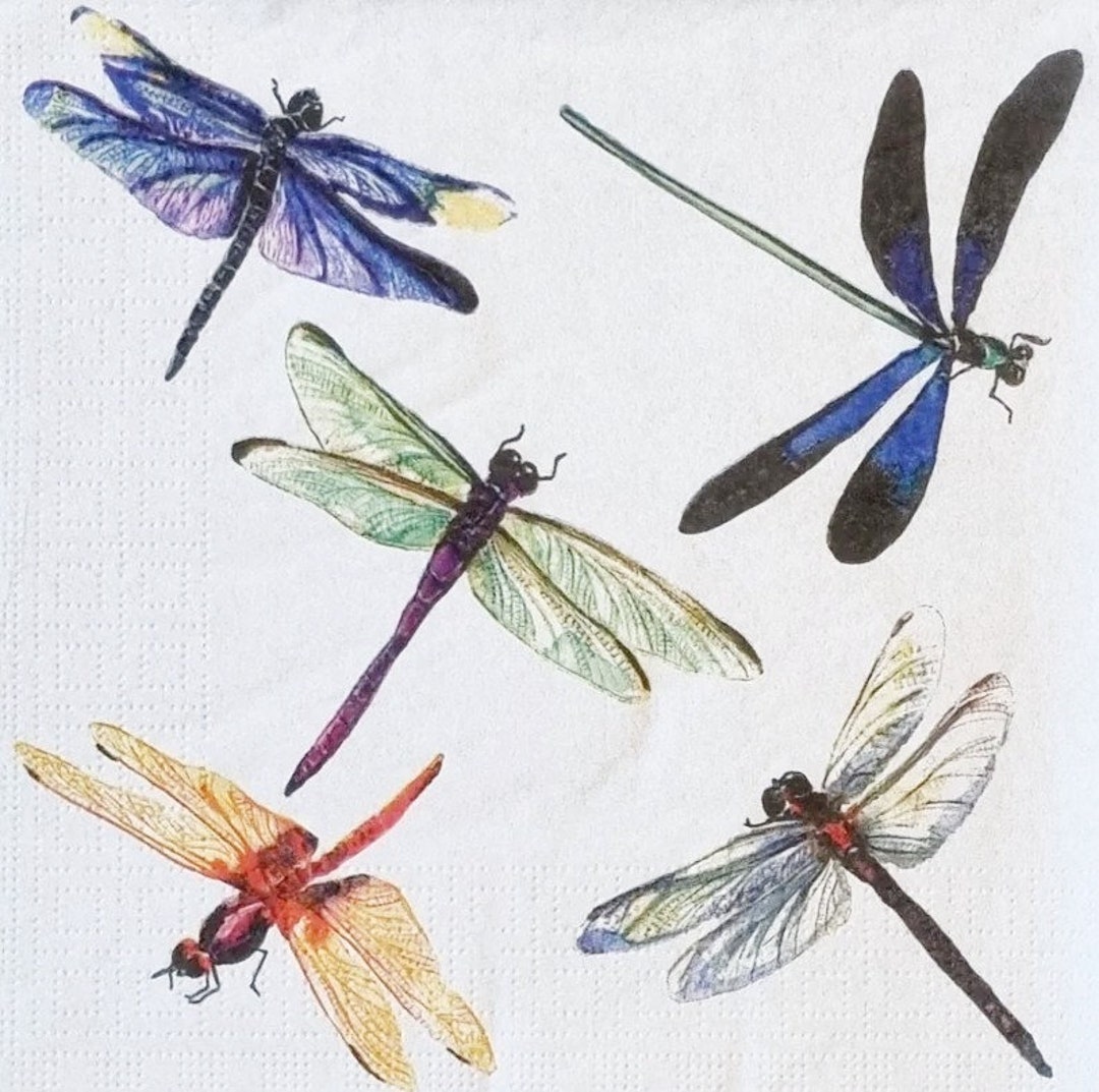 Libelula Dragonflies Dragonfly Paper Napkin Serviette for - Etsy UK