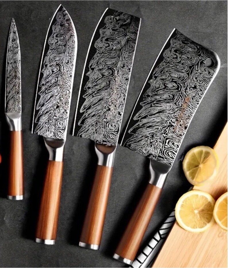 Stainless Steel Kitchen Knife Set Special Vegetable Meat - Etsy