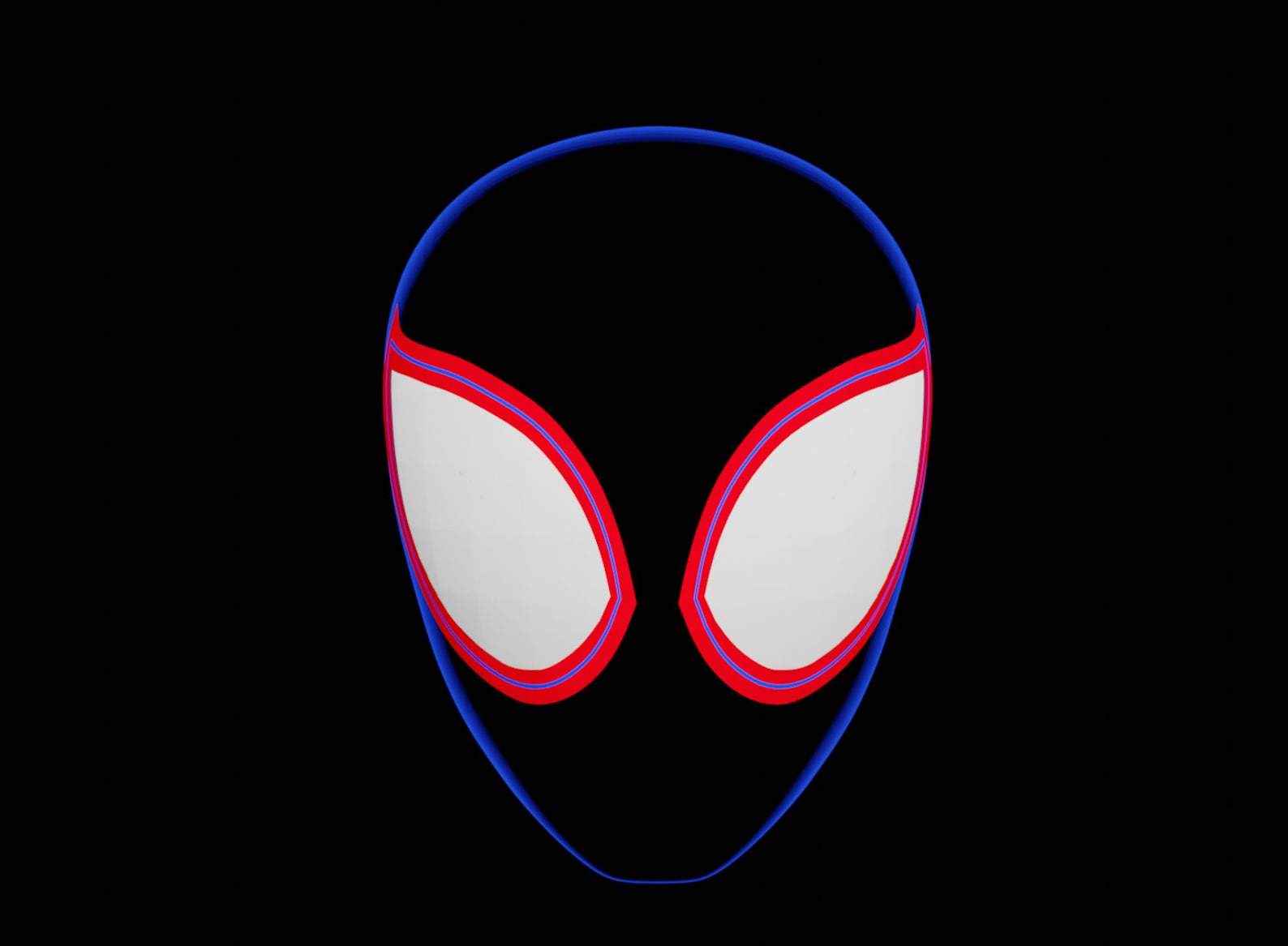 Spider-man Miles Morales into the Spiderverse Faceshell/lense 3d Print ...