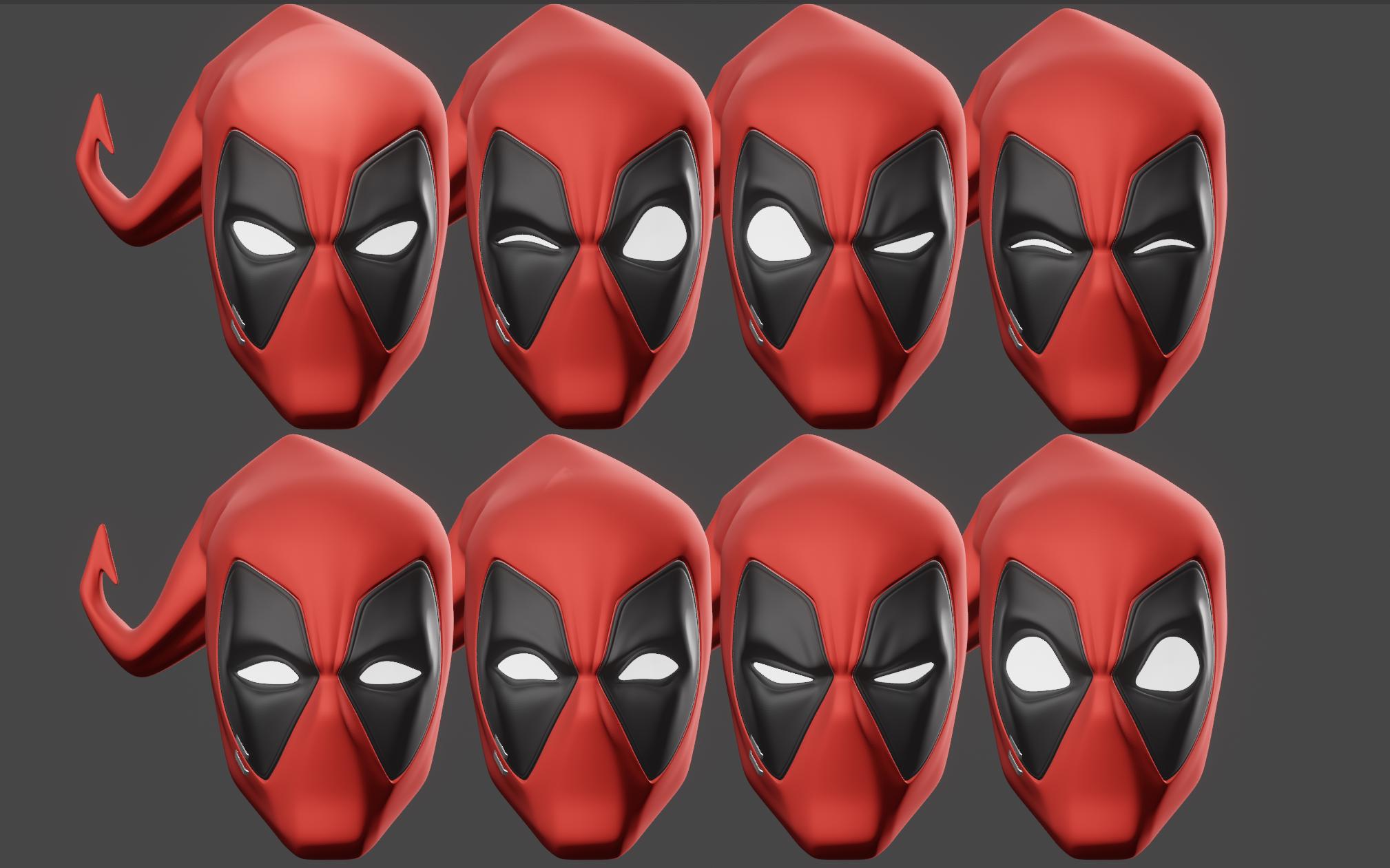 Deadpool Marvel Rivals Faceshell/lense 3d Print File - Etsy