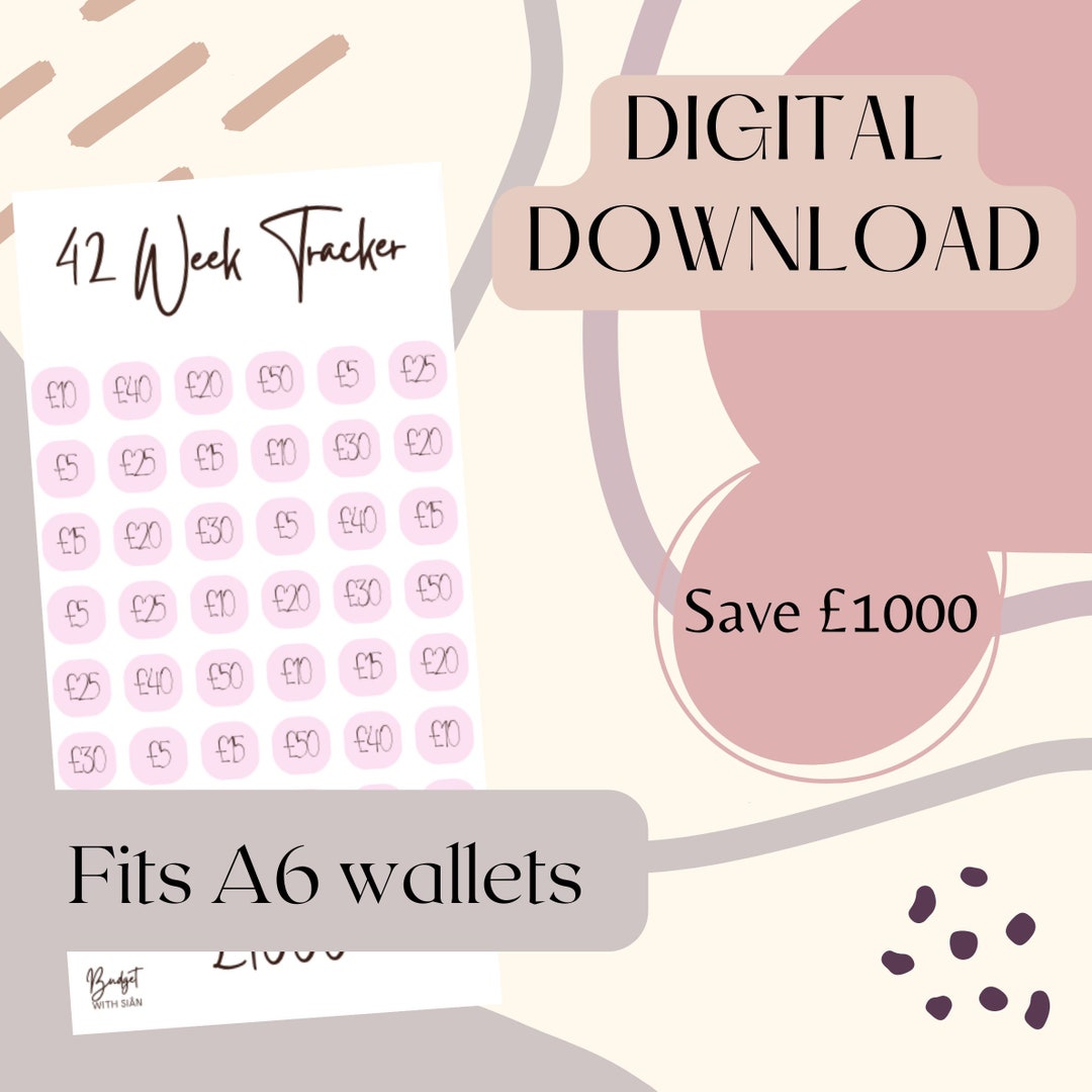 UK 42 Week Savings Tracker PRINTABLE , Savings Tracker, Savings ...