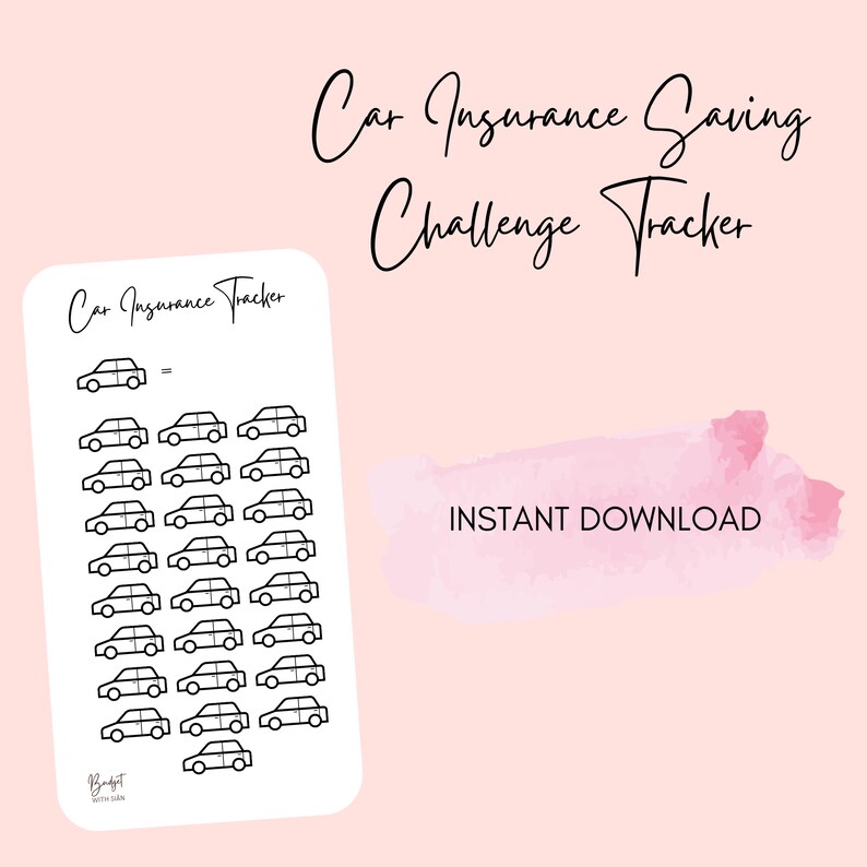 Car Insurance Savings Tracker PRINTABLE Savings Tracker - Etsy