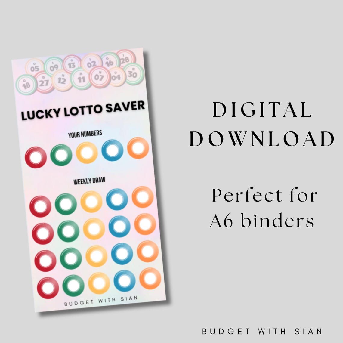 Lucky Lotto Saver PRINTABLE | Savings Tracker | Savings Challenge ...
