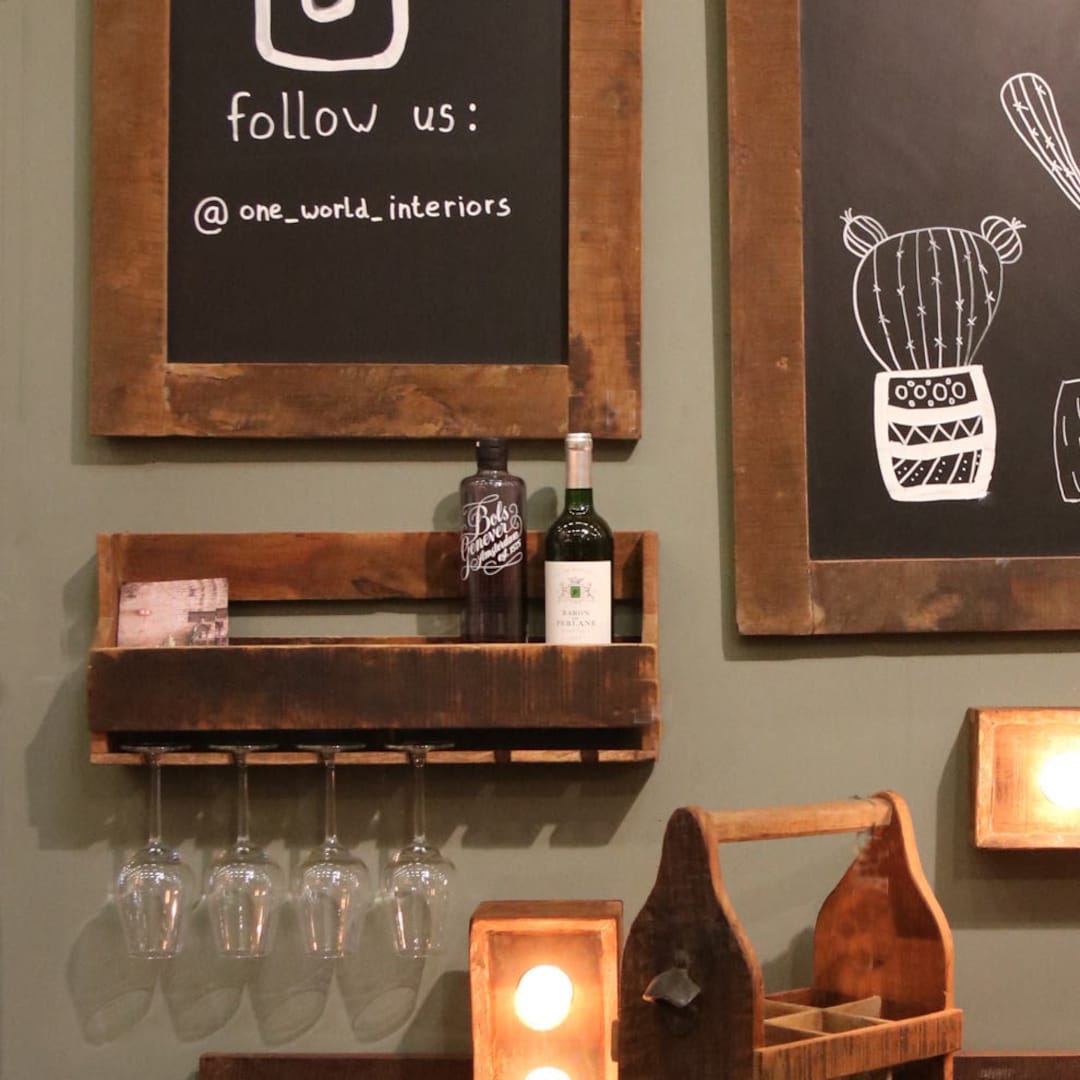 Old Wine Rack Made of Wood Vintage Design Wine Glass Holder - Etsy