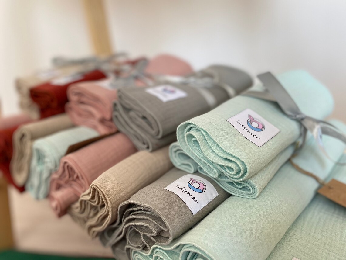 Musselin Muslin Baby Swaddle Blanket 100% cotton baby boy | Etsy