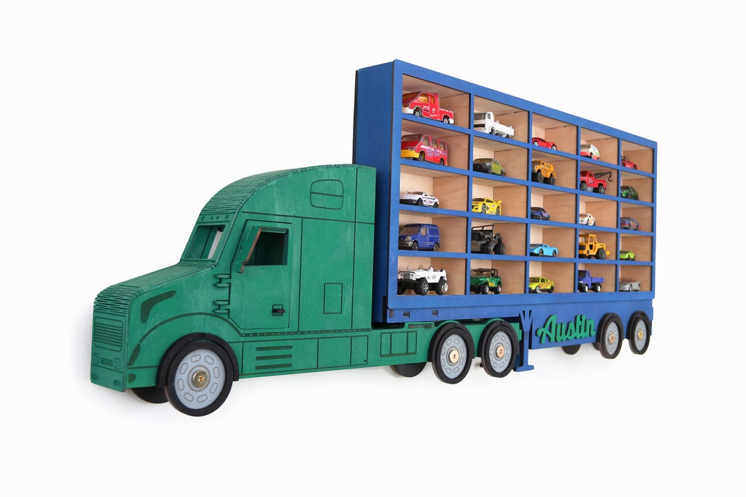 Toy Car Storage 20-100 Sections-kids Wooden Shelf-playroom Case for ...