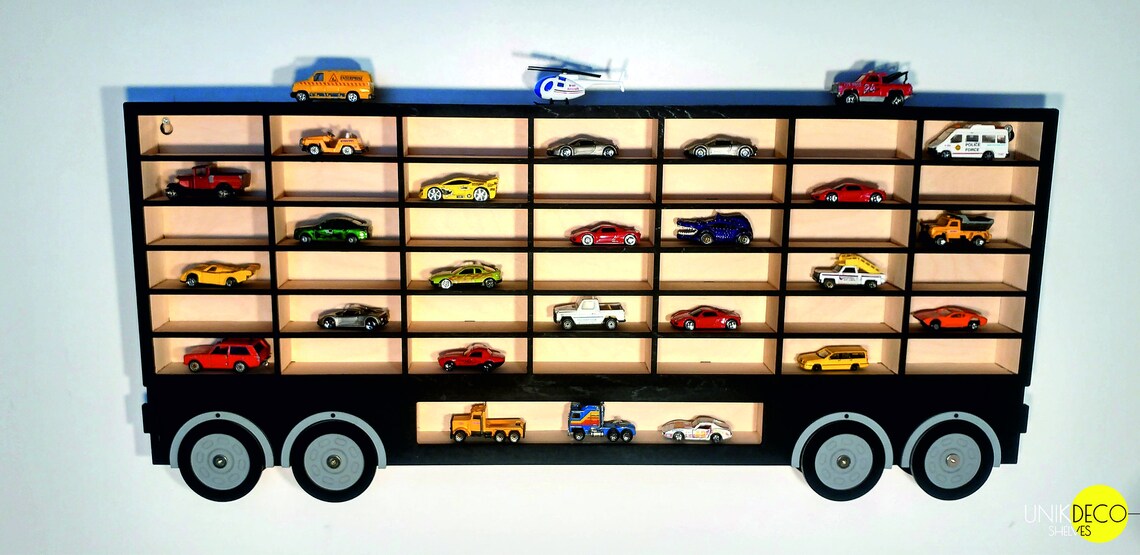 Toy Car Storage 49-100 Sections TRAILER Shelf Garage for - Etsy Norway