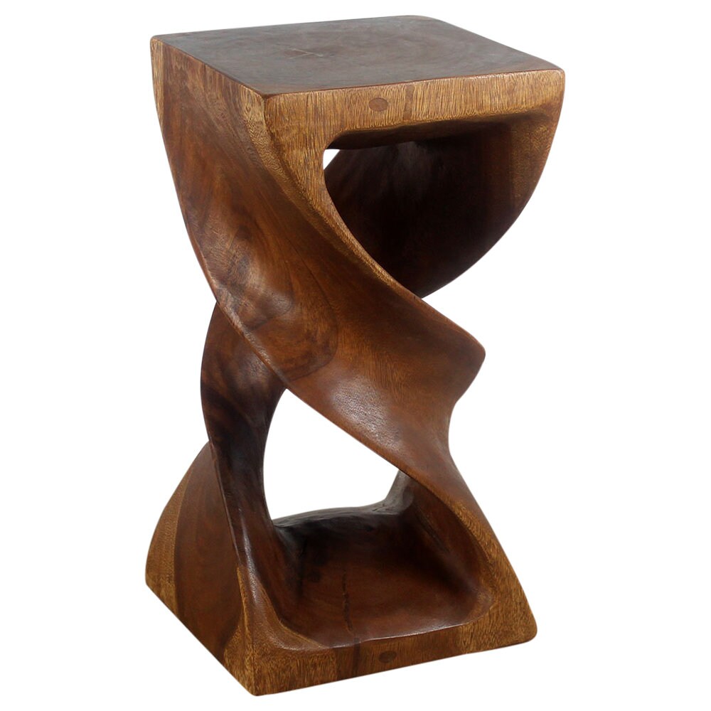Haussmann® Wood Double Twist Stool Table 12 in SQ X 23 in H - Etsy