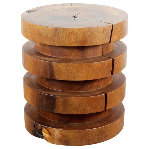 Haussmann® Wood Towering Rings Table 18 in DIA X 20 in H - Etsy