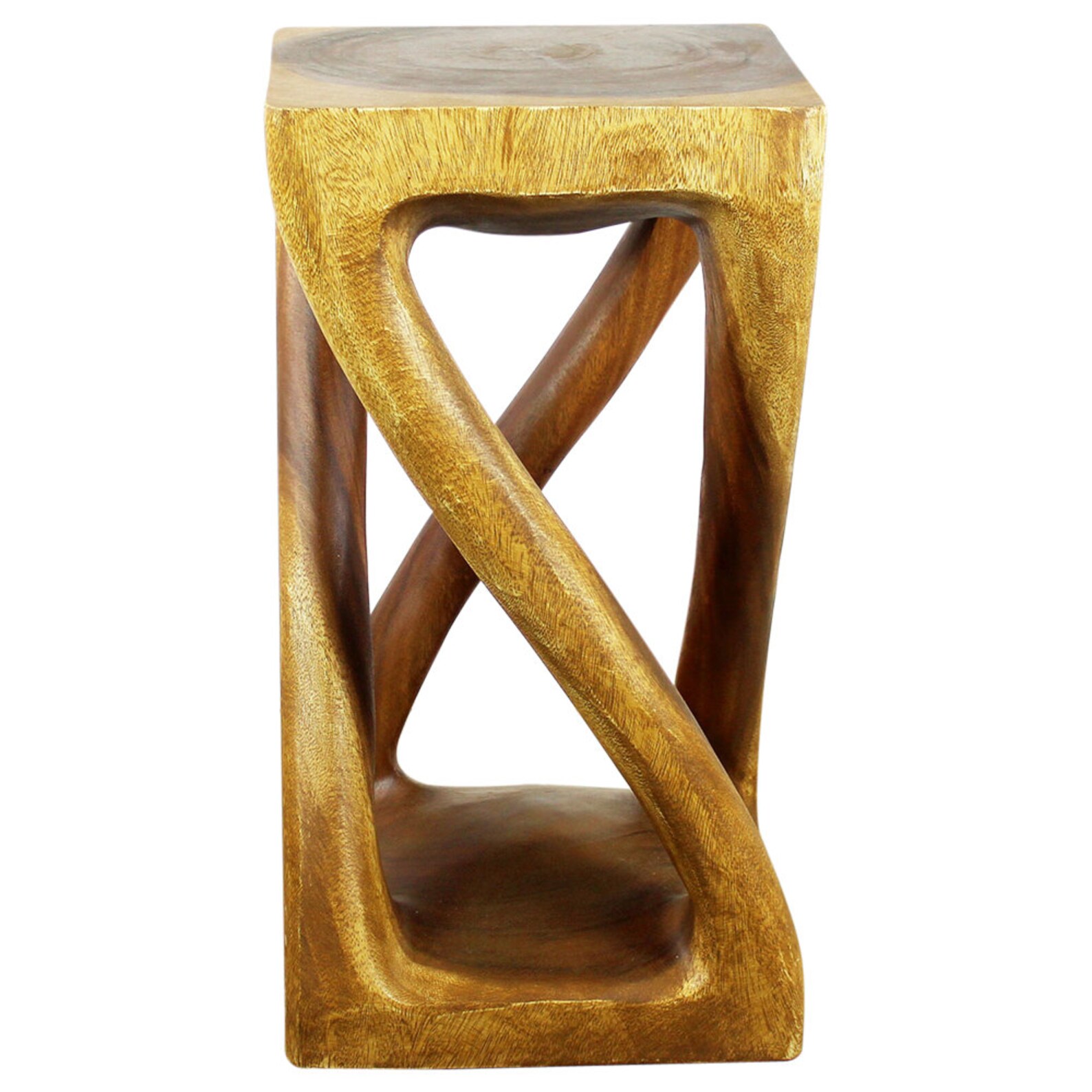 Haussmann® Wood Vine Twist Stool Accent Table 12 in X 22 in H - Etsy