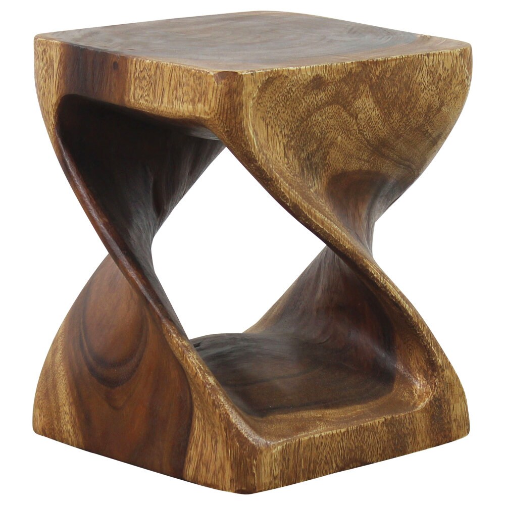 Haussmann® Original Wood Twist Stool 10 in SQ X 12 in High - Etsy