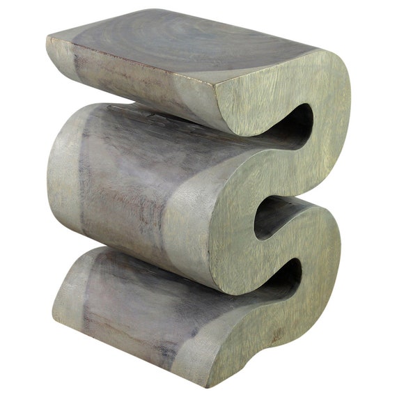 Haussmann® Wood BIG Wave Verve Accent Snake Table 14x14x20 in - Etsy