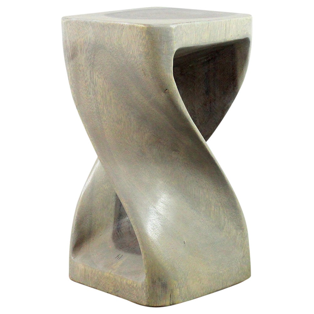 Haussmann® Original Wood Twist Stool 10 X 10 X 18 in High Grey - Etsy