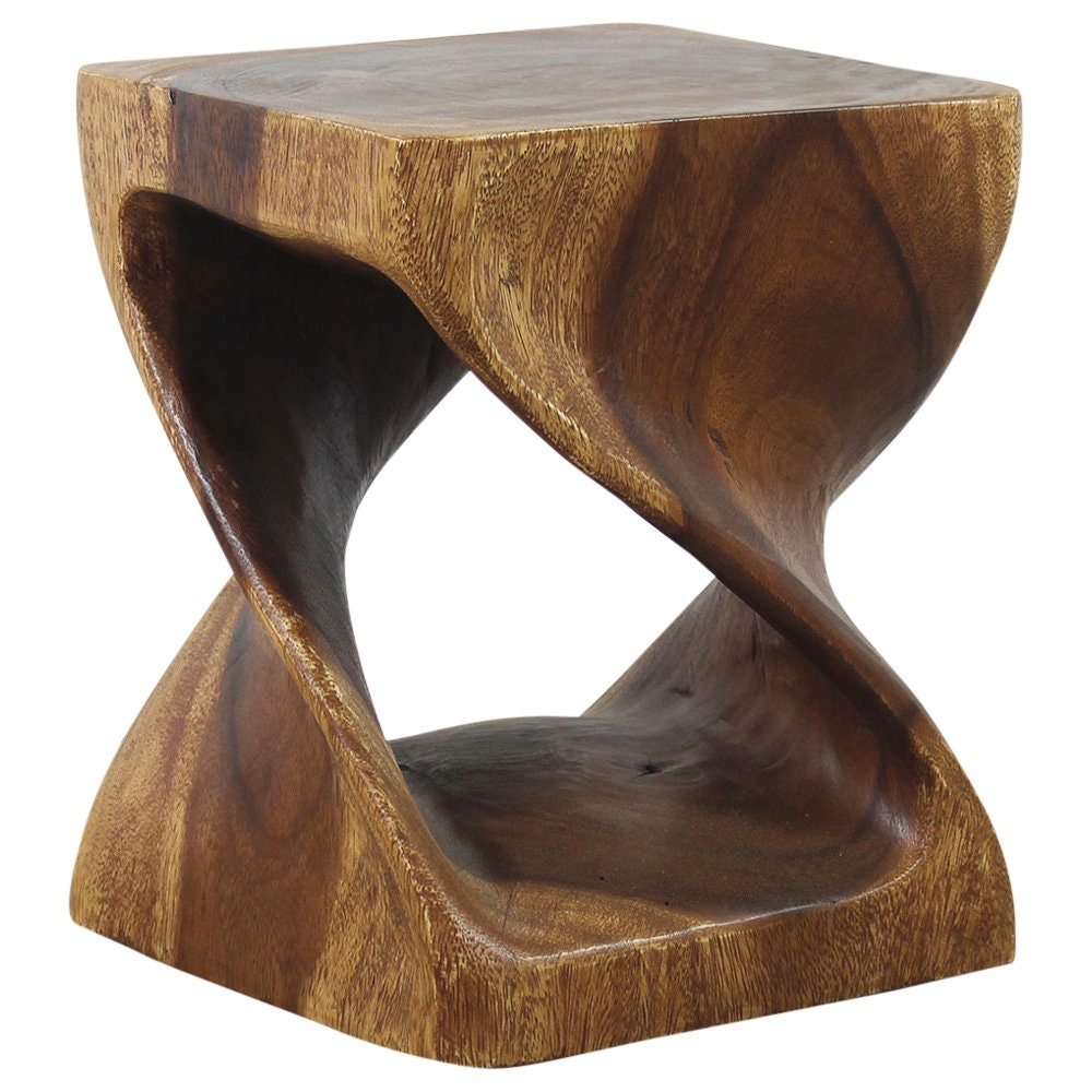 Haussmann® Original Wood Twist Stool 10 in SQ X 12 in High - Etsy