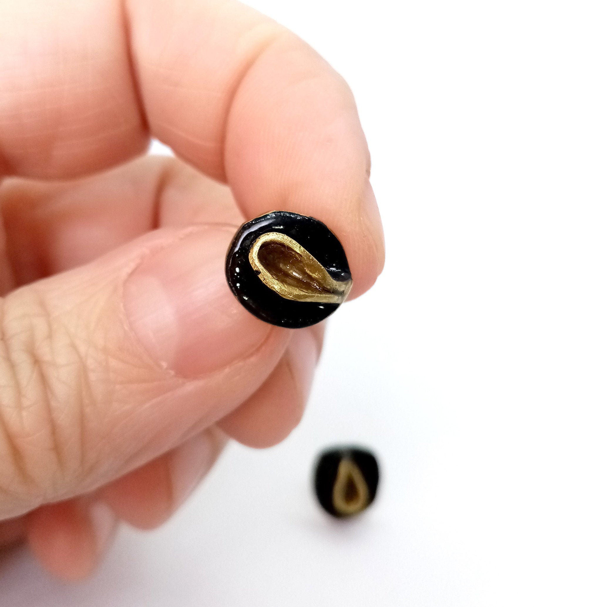 Knopf-Ohrringe, Bronze & Silber Ohrringe, Frauen Geschenke, kleine ...