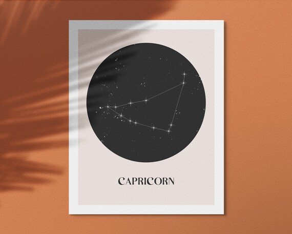 Prints Zodiac Print Horoscope Star Sign, CAPRICORN Star Sign Print ...