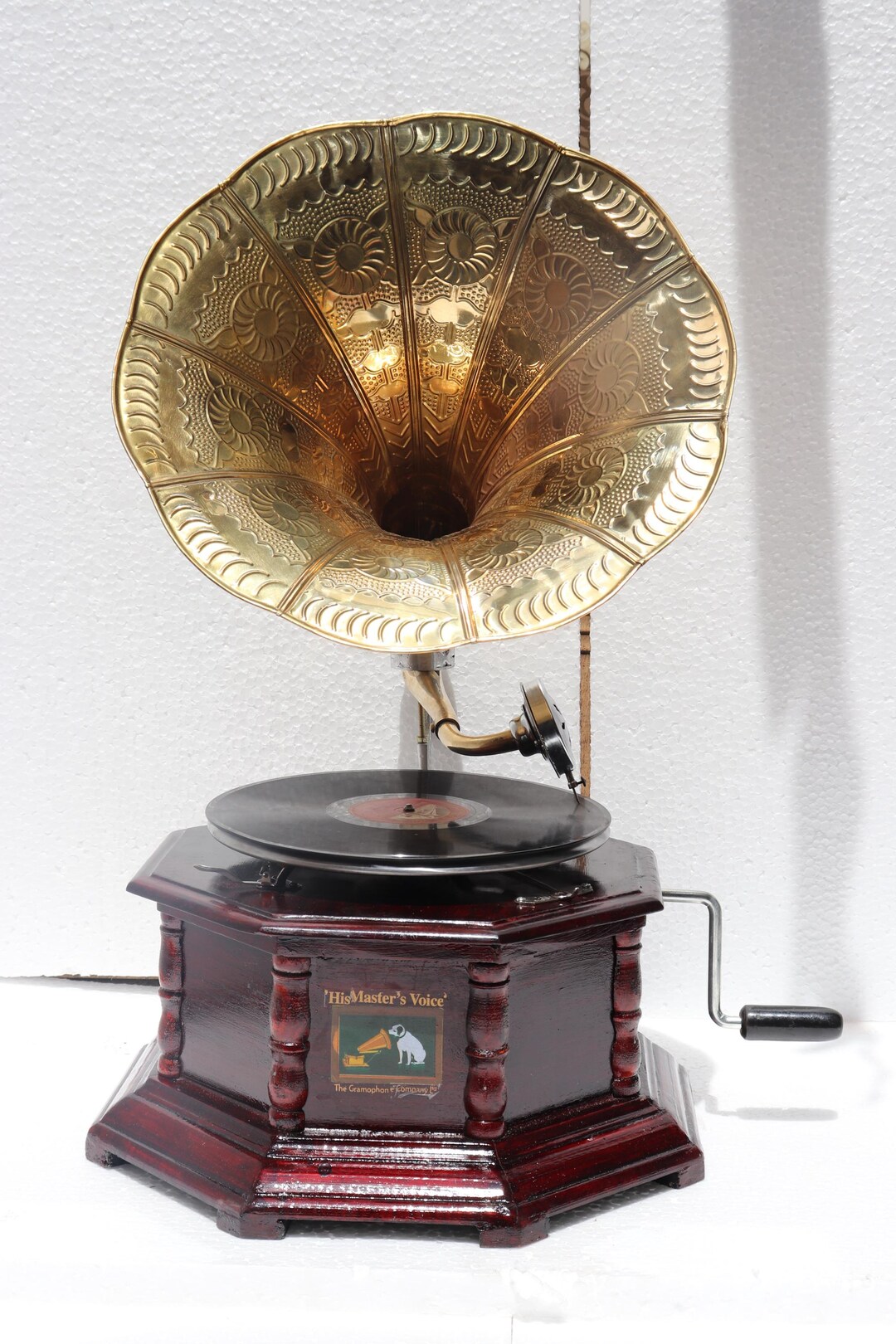 New Engraved Carved Design Gramophone Record Phonograph Vinyl LIMITED ...