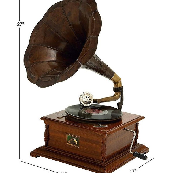 Vintage Wind up Record Player With Phonograph - Etsy UK