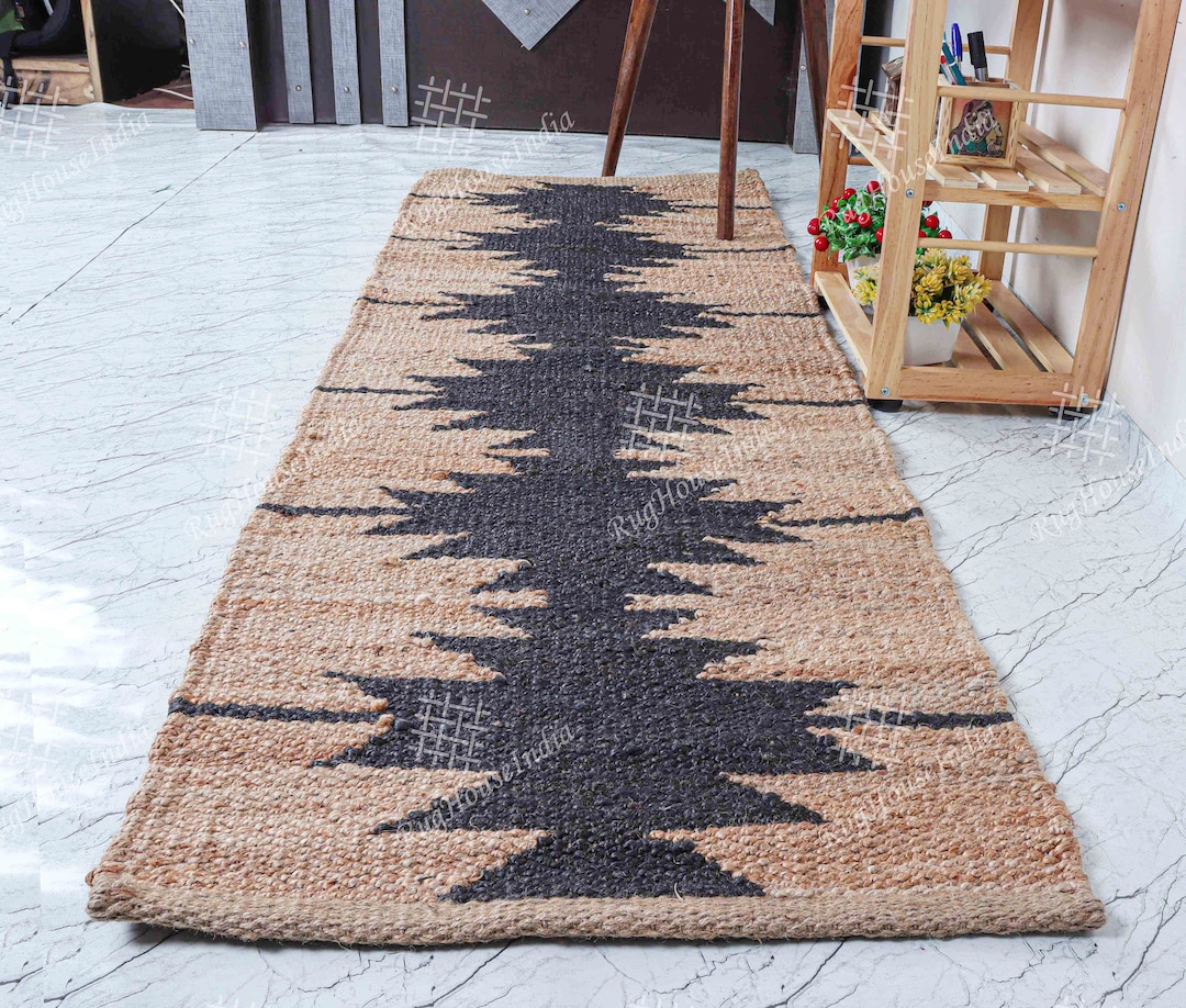 Indian Village Hand Woven Natural Jute Runner/rugstrair Decor - Etsy