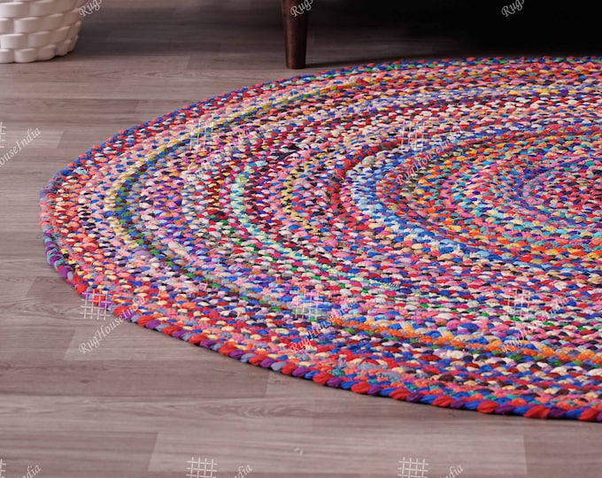 Beautiful Hand Crocheted Round Rug, 40 Inches in Diameter, READY TO ...