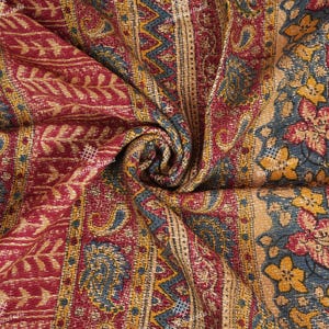 Vintage Throw Blanket Couch Soft Cotton Throws Blankets, Hand Block ...