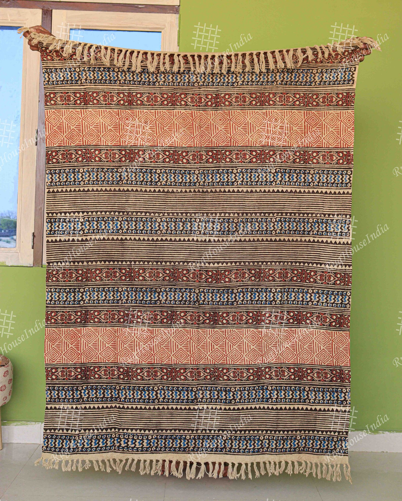 Indian Soft Cotton Throws Blankets Indian Classic Hand Printed Throws ...