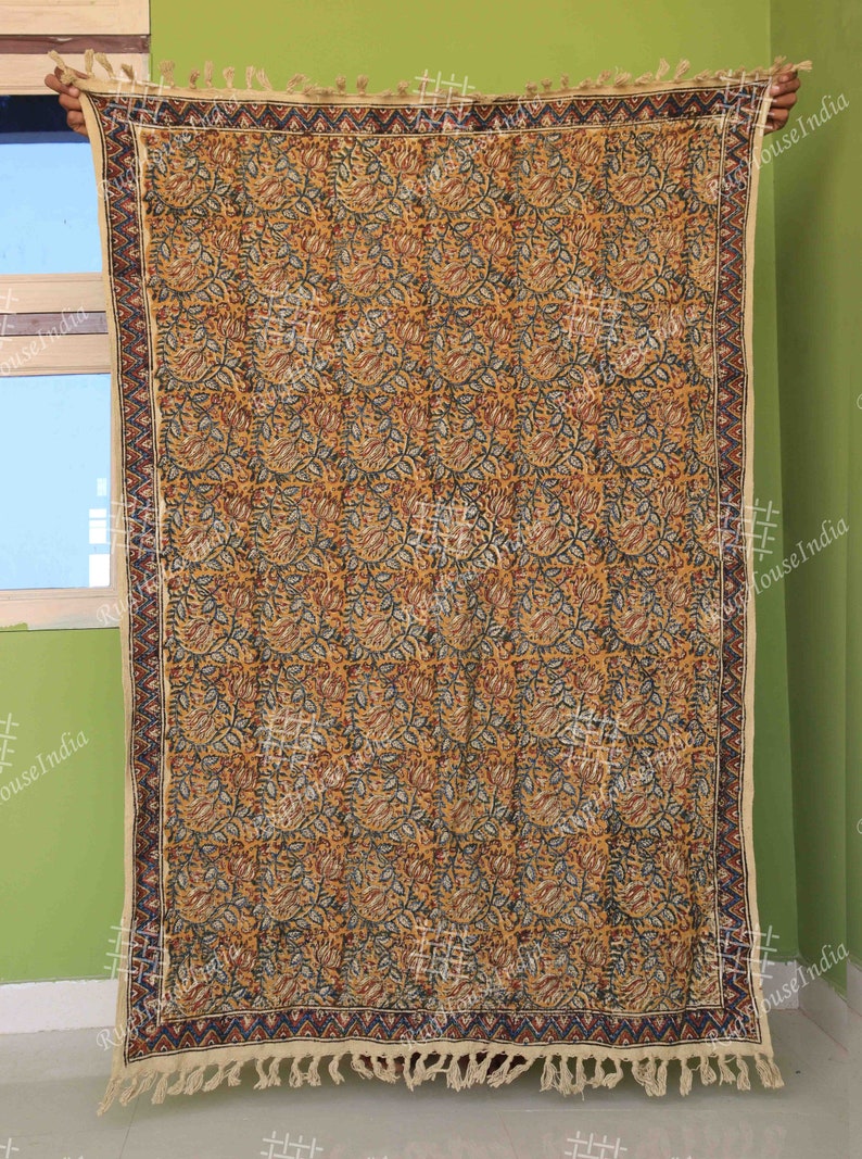 Indian Soft Cotton Throws Blankets Indian Classic Hand Printed - Etsy