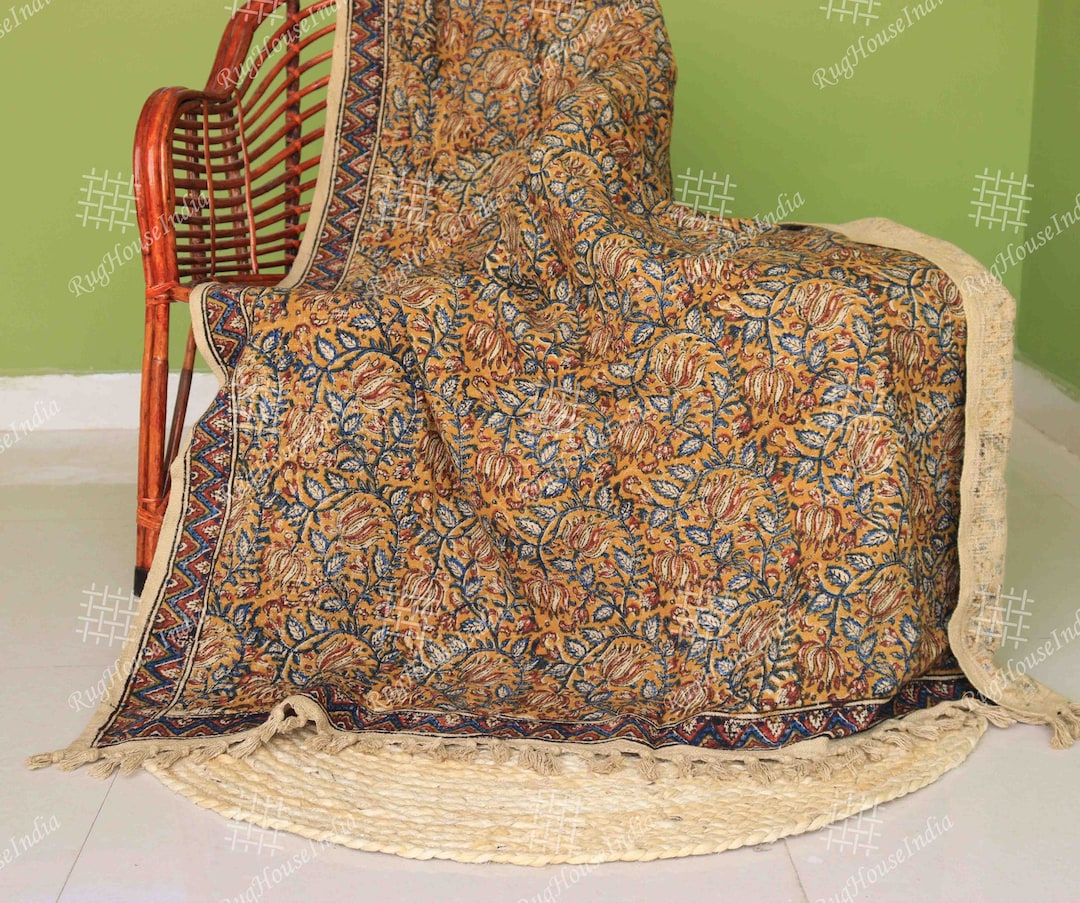 Indian Soft Cotton Throws Blankets Indian Classic Hand Printed Throws ...
