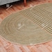 Custom Size Hand Braided Orange Round Natural Jute Rugs With Fringes ...