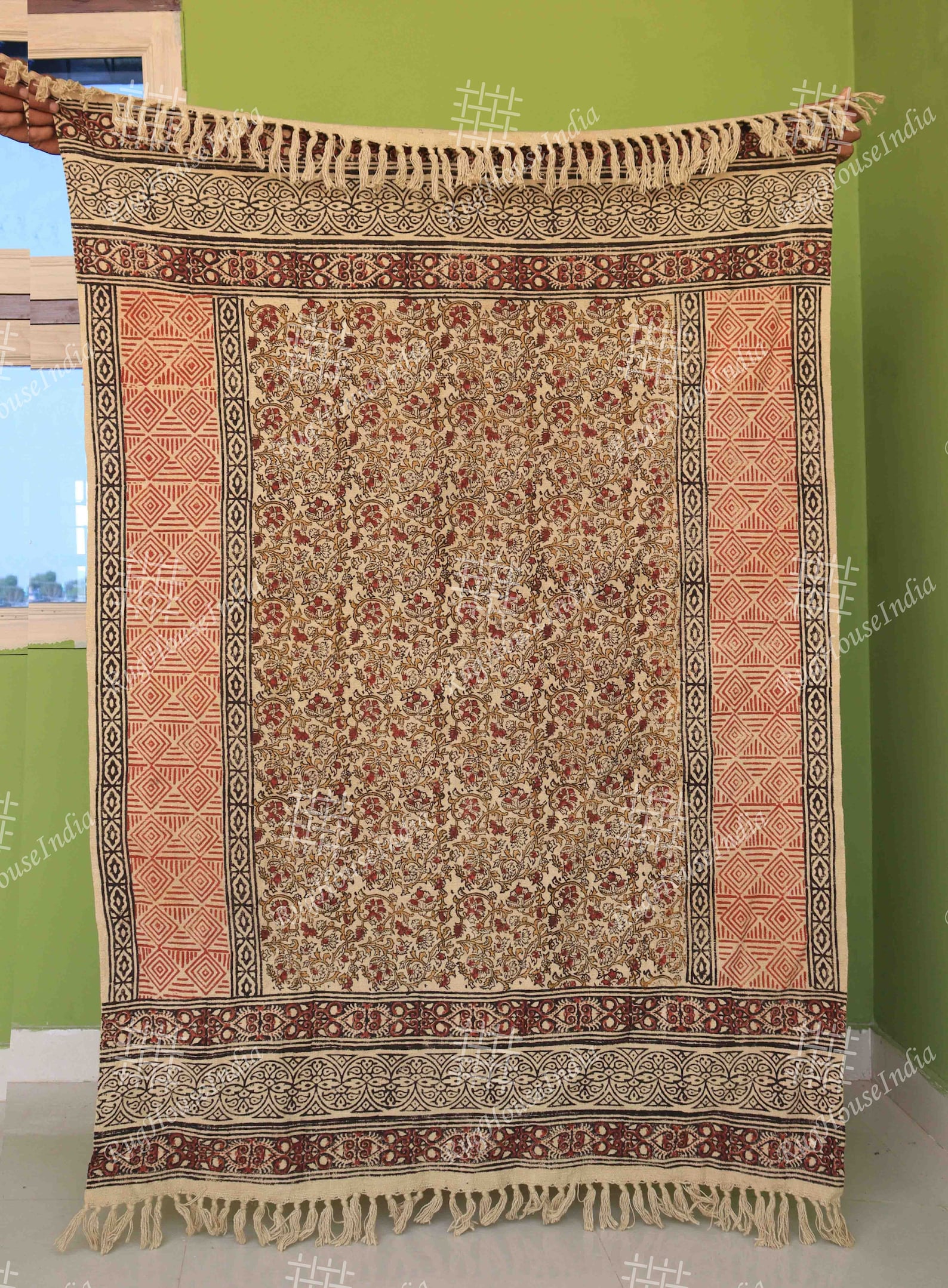 Indian Handmade Soft Cotton Throws Blankets Hand Loom Hand | Etsy