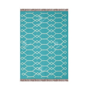 5x8 Ft. Indian Kilim Wool Jute Rug Rectangle Shape Rug Every Color ...