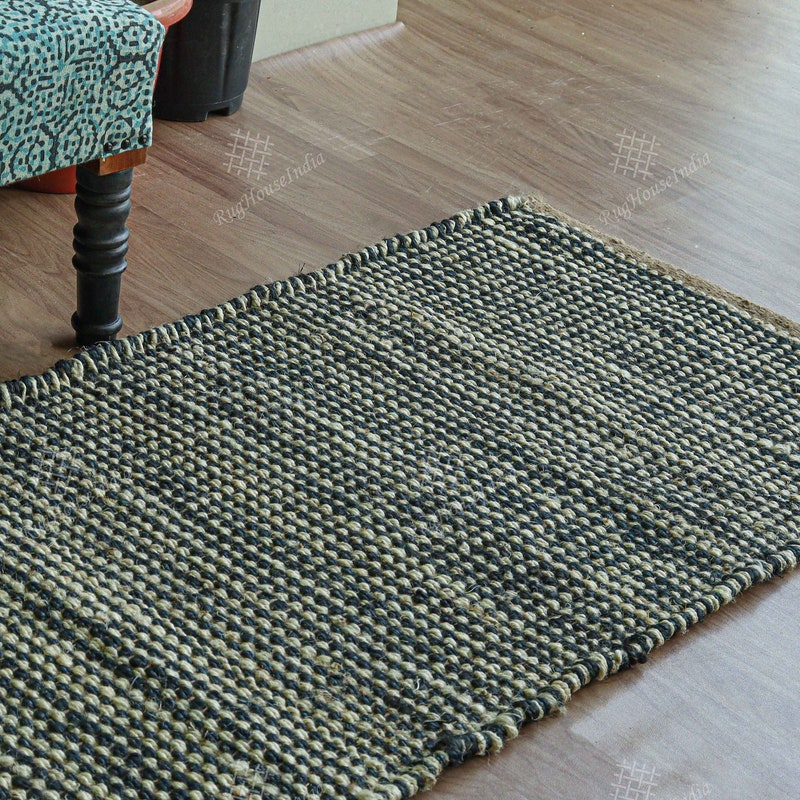 Vintage Loomed Rug Blue - Etsy