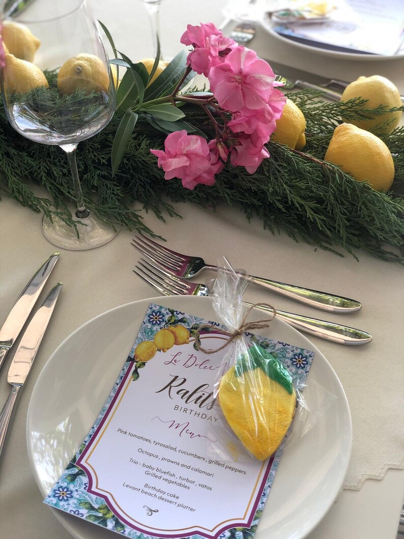 Amalfi Theme Welcome Sign Positano Lemon Welcome Sign for - Etsy