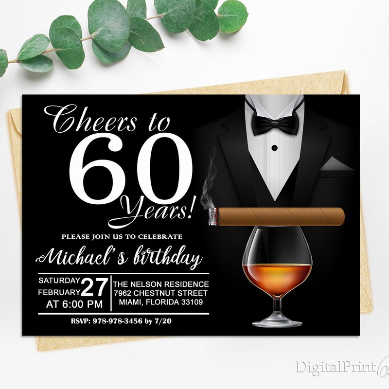 Men Birthday Invite - Etsy
