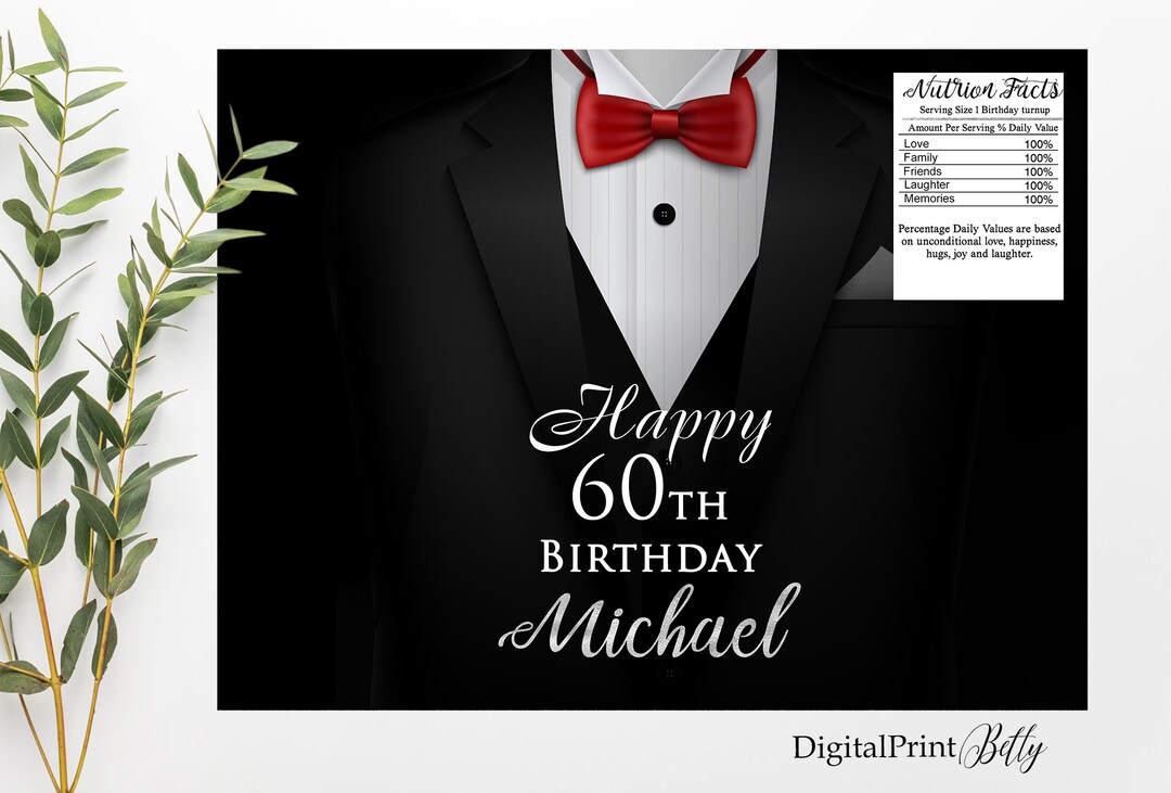 60th Birthday Chip Bags Tuxedo Chip Bags Chip Bags Men - Etsy