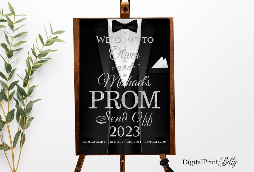 Welcome Sign Prom Send Off, Welcome Sign, Prom Send Off, Silver and ...