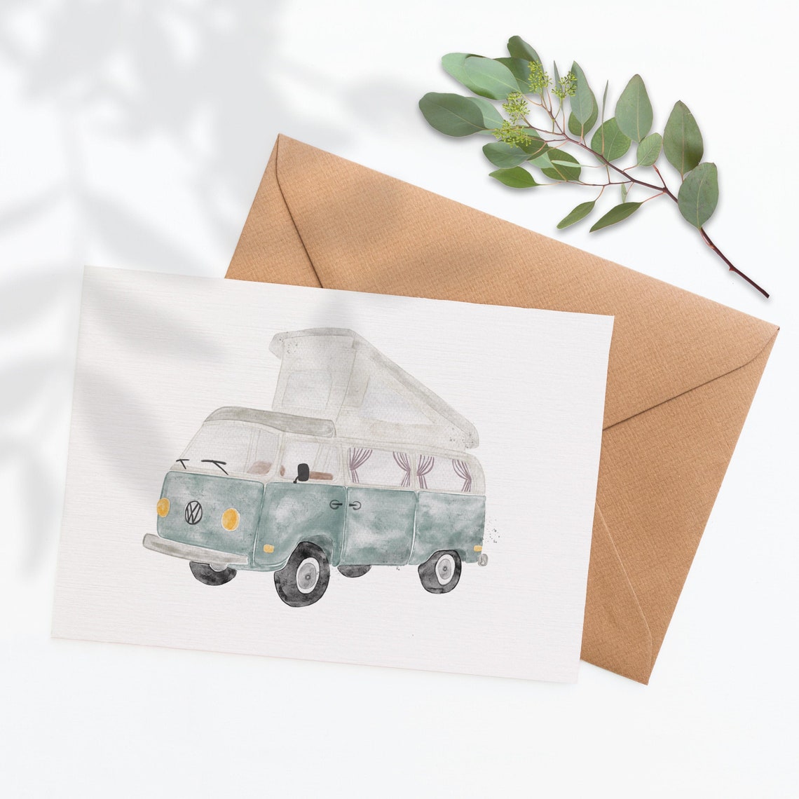 Camper Van Postcard Greeting Card Travel VW Van | Etsy