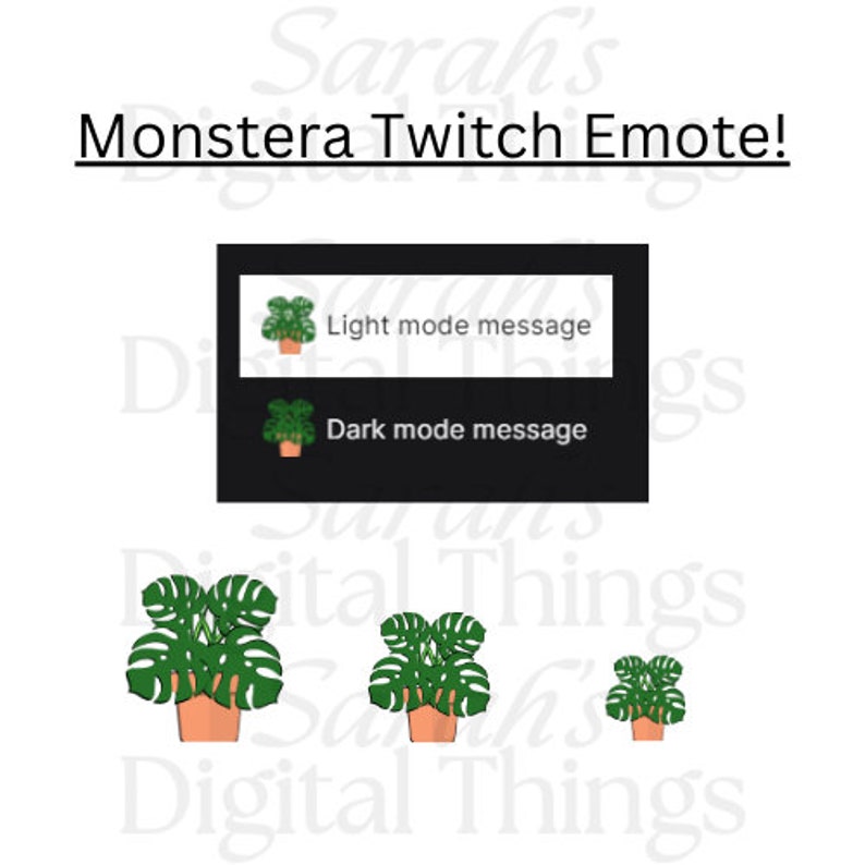 Monstera Plant Twitch Emote digital - Etsy