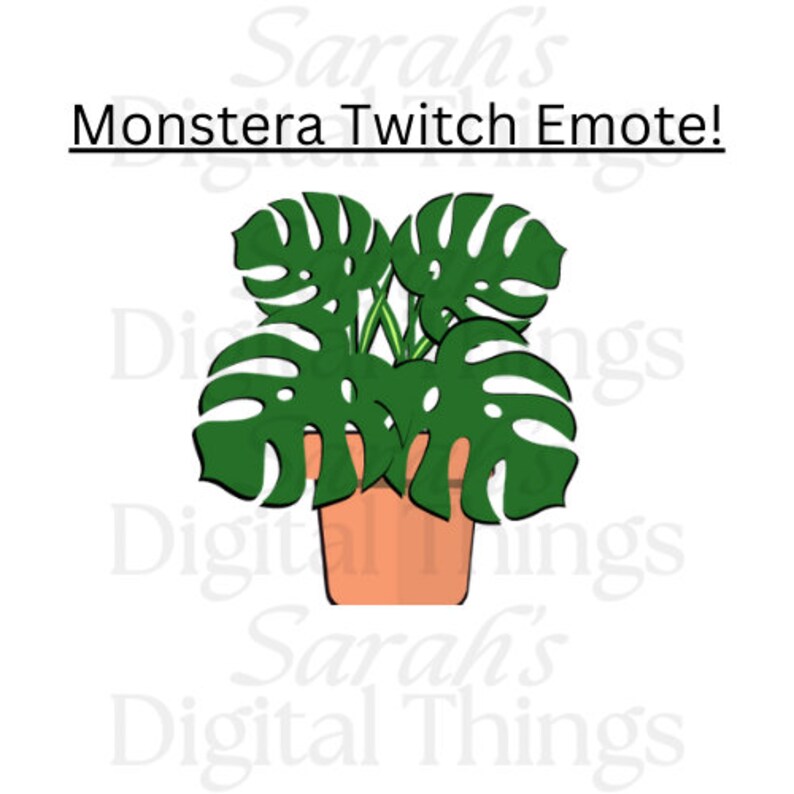 Monstera Plant Twitch Emote digital - Etsy