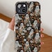 Spooky Ghost Phone Case, 3D Clay Embroidered Effect, Halloween Flower ...