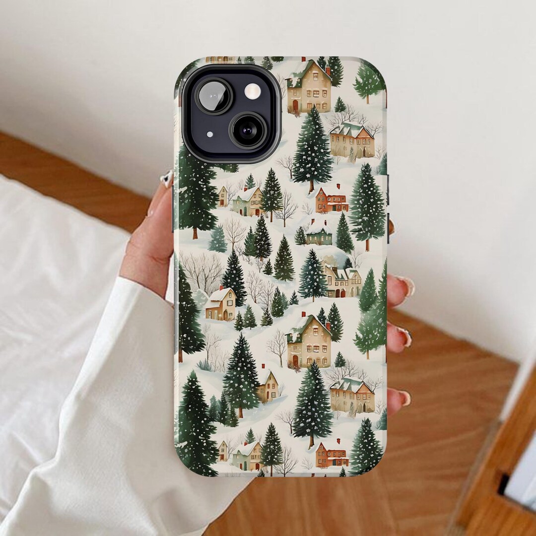 Winter Wonderland Phone Case, Cozy Cabin Design, Holiday iPhone Cover ...