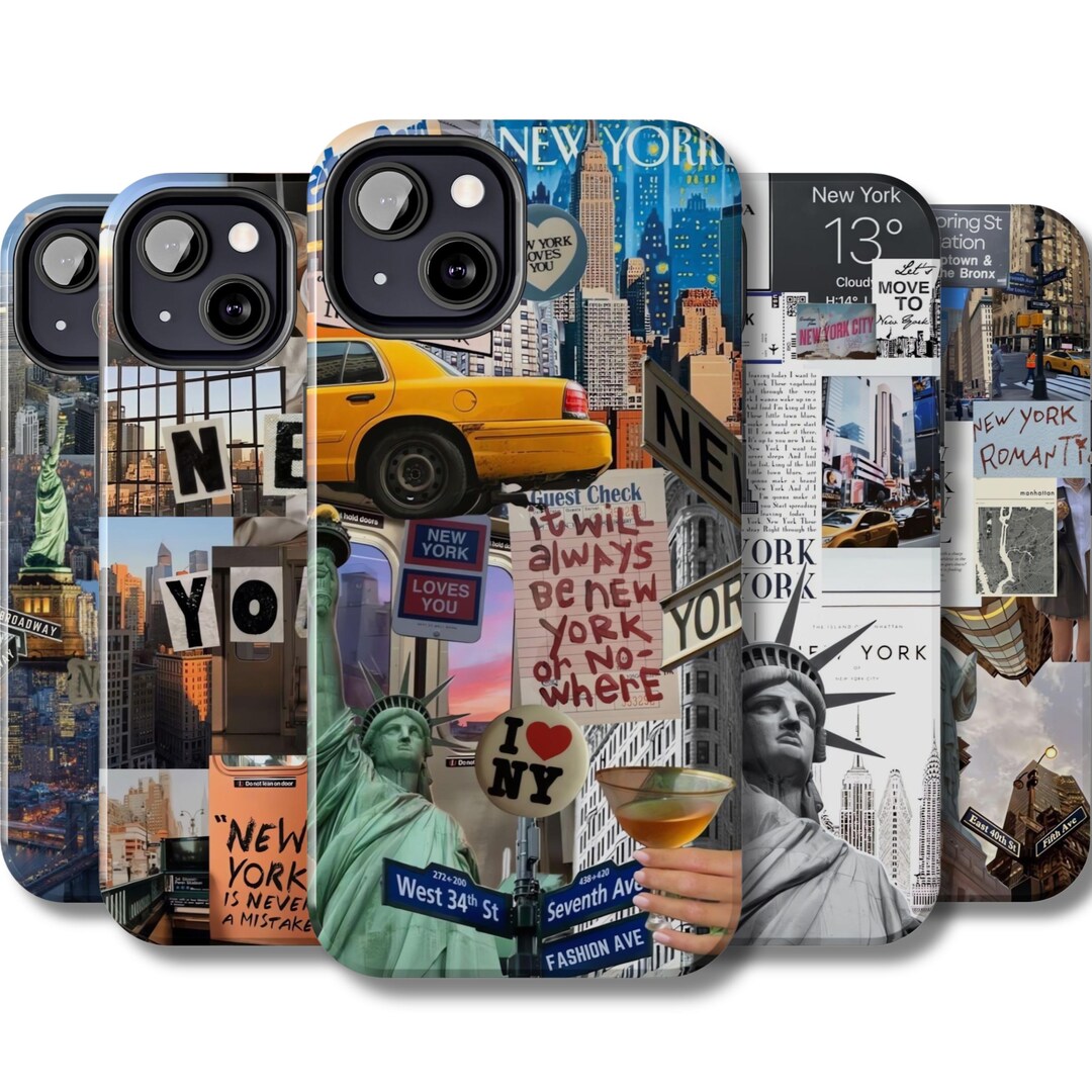 New York City Phone Case, NYC Travel iPhone Cover, Collage Samsung ...