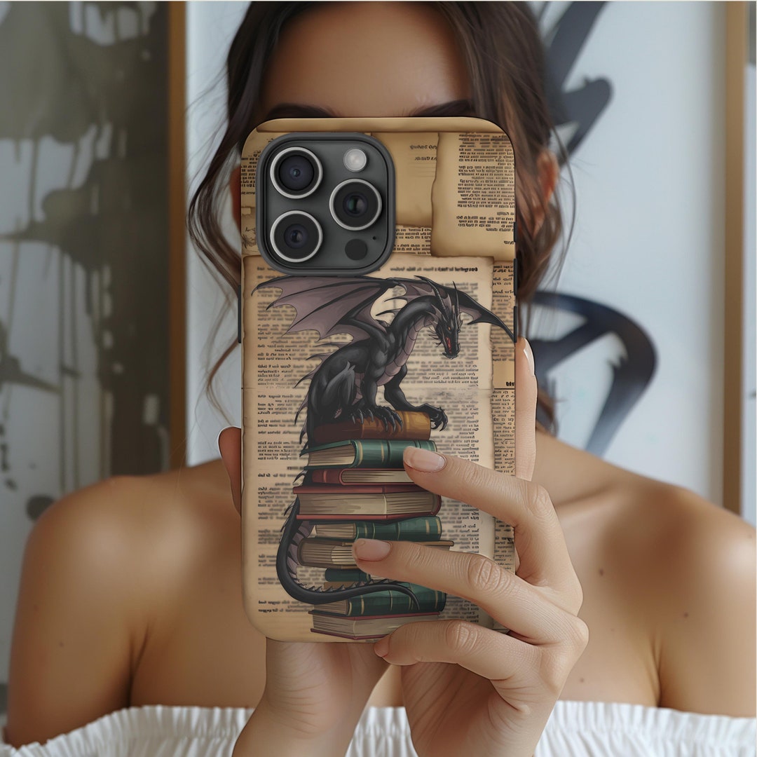 Dragon Phone Case, Fantasy Book Theme iPhone Cover, Literary Lover ...