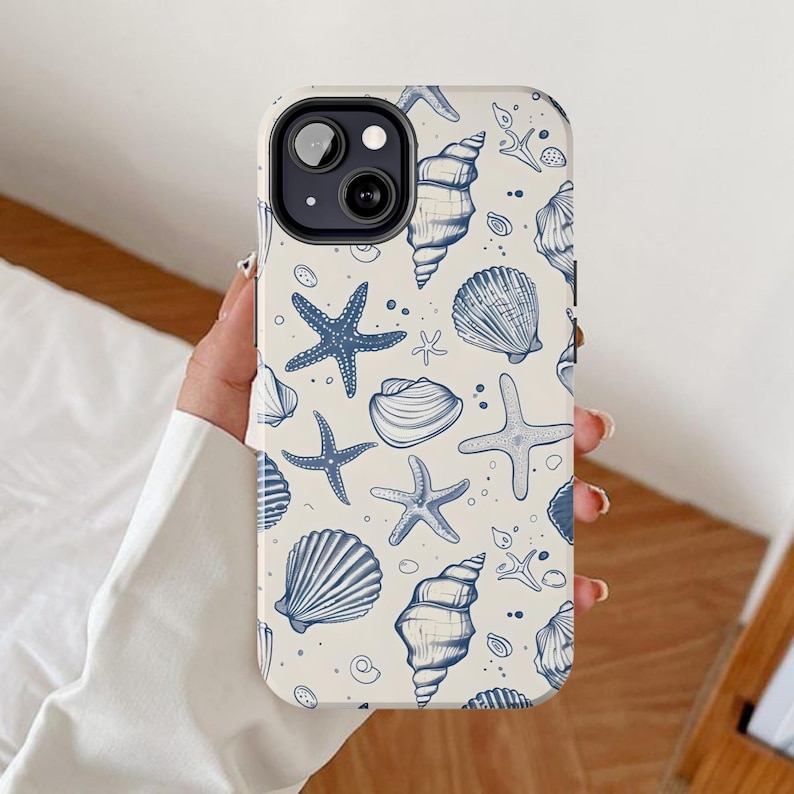 Seashell Phone Case, Beach Coastal iPhone Cover, Sand Ocean Samsung ...