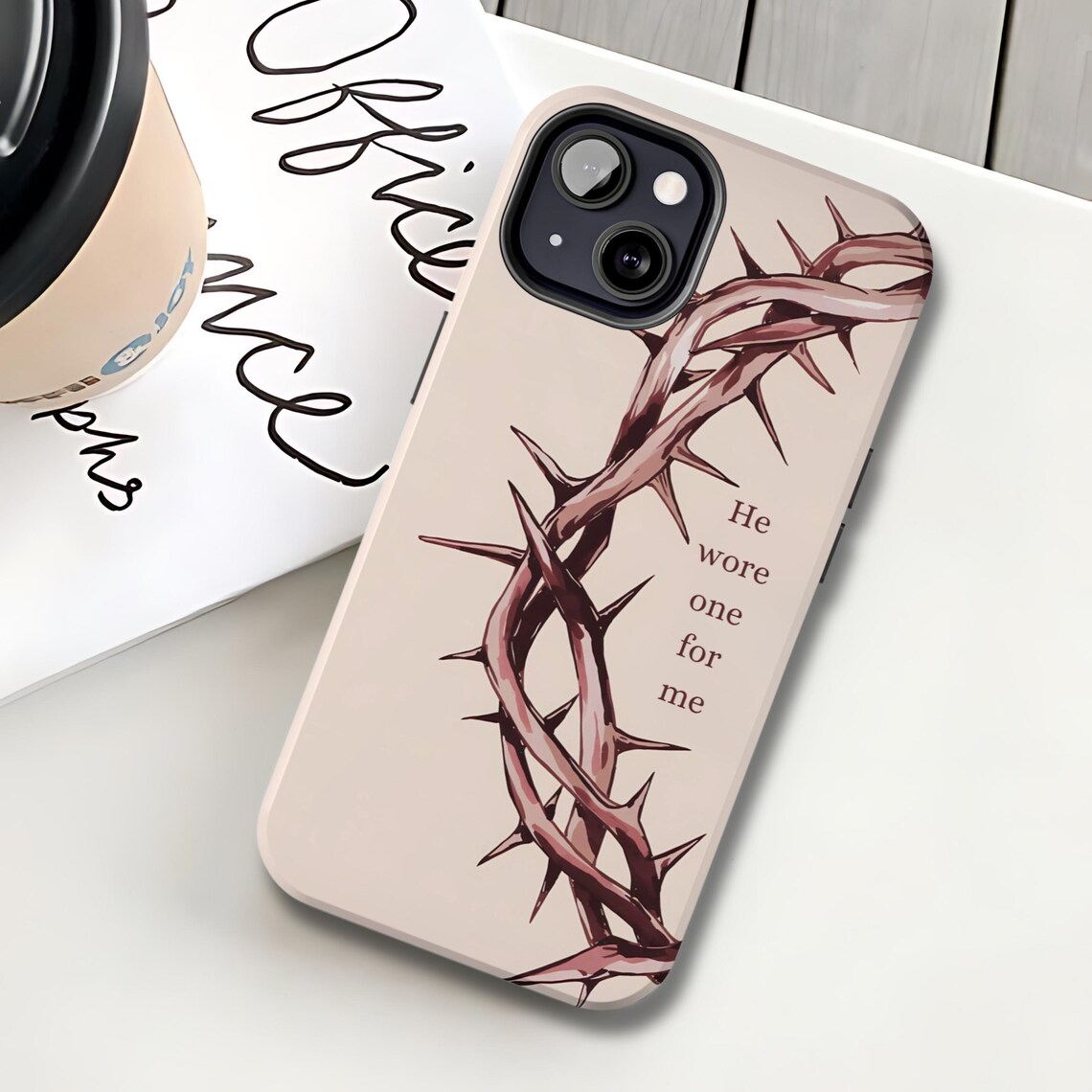 Jesus Crown Phone Case, Yeshua Aesthetic iPhone Cover, Christian Faith ...
