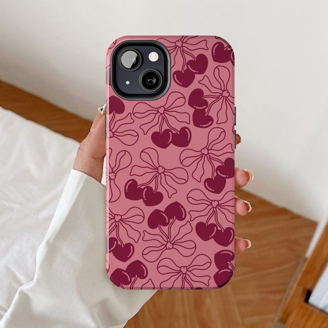 Coquette Phone Case, Ribbon Bow iPhone Cases, Cherry Themed Gifts ...