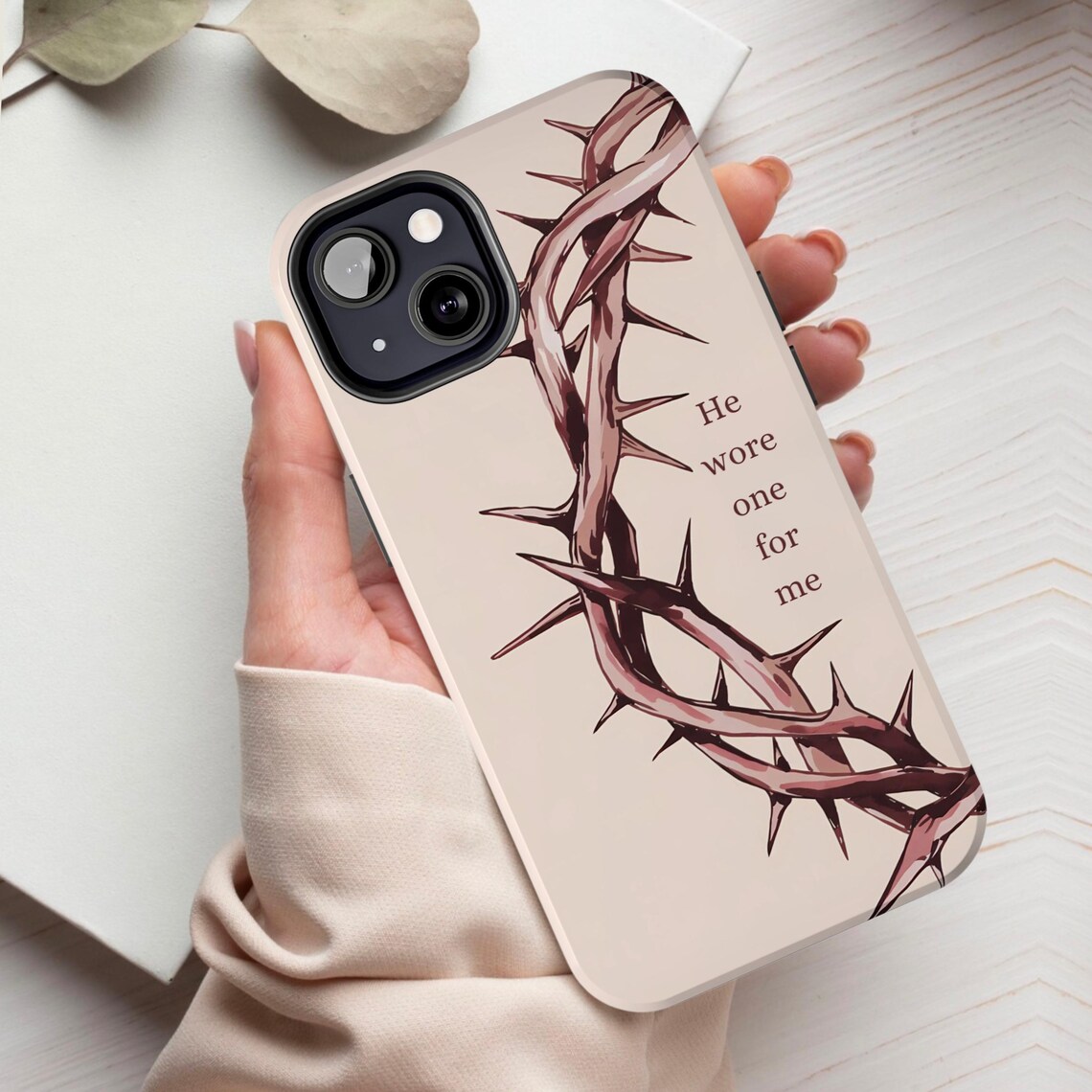 Jesus Crown Phone Case, Yeshua Aesthetic iPhone Cover, Christian Faith ...