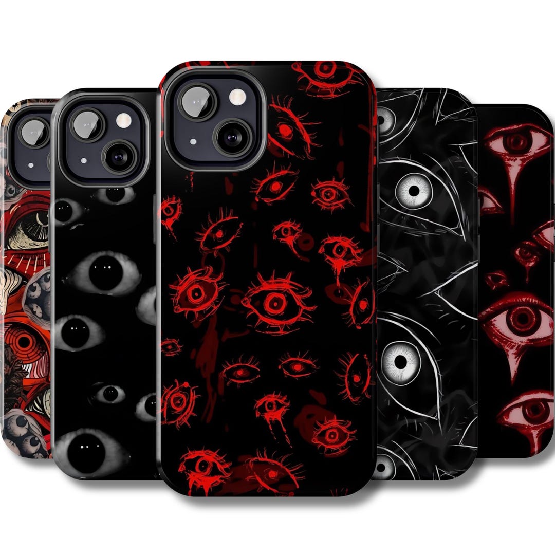 Creepy Eyes Phone Case, Dark Gore iPhone Cover, Eerie Season Aesthetic ...