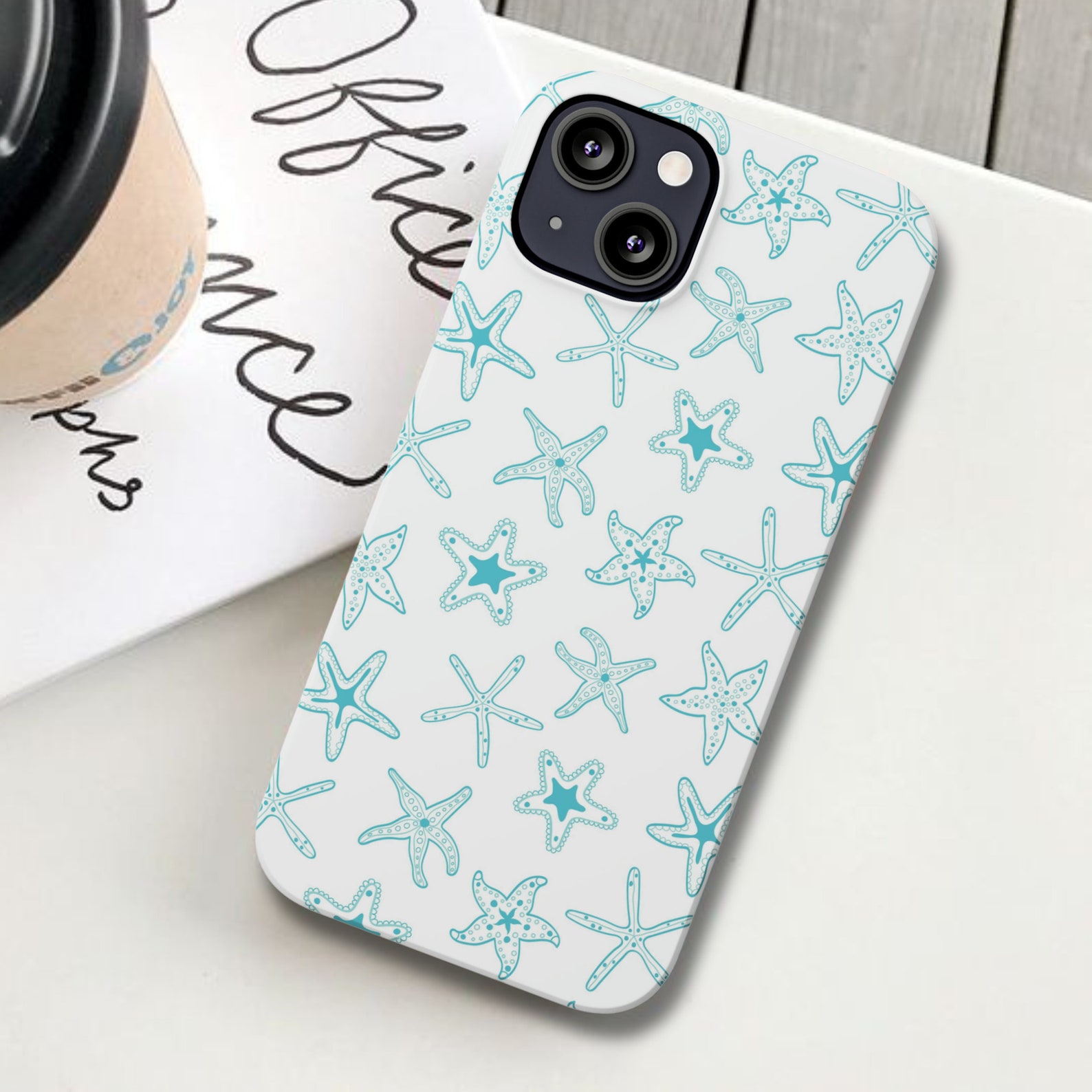 Seashell Phone Case, Ocean Pattern iPhone Cases, Minimalist Gift, Beach ...